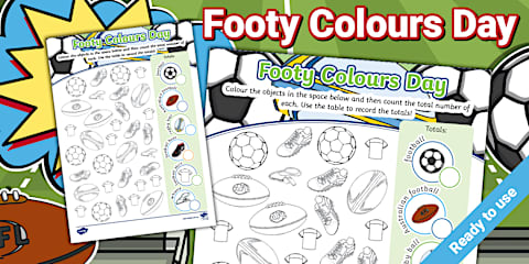 Australian Rules Football Grand Final Colouring Pages