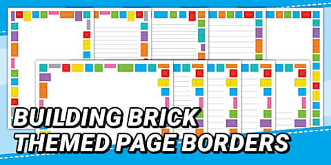 Building Brick Themed Editable Notes
