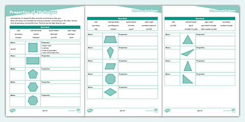 Polygons Maths Activity Sheets