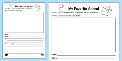 My Favorite Toy Draw and Write Worksheet