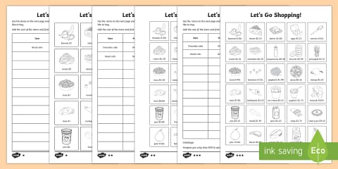 Visual Shopping List (Ages 0 - 5)