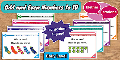 Odd and Even Numbers to 10 Number Hunt Activity Sheet