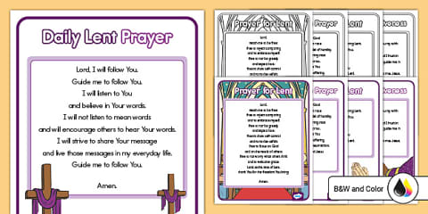 Three Pillars of Lent Poster Set