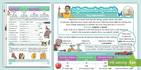 Spanish Grammar: Ser and Estar Worksheet