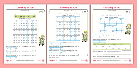 Counting Back from 100 Maths Activity Sheets