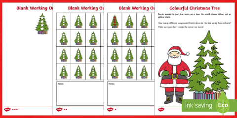 Christmas STEM Investigate and Play Tray: Building Christmas Trees