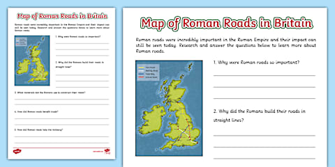 Roman Map of the British Isles Colouring Sheet