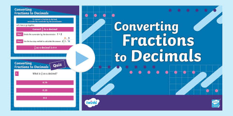 Matching Fractions and Decimals Interactive Game