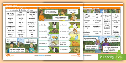 French Knowledge Organiser: Family and Friends Year 5