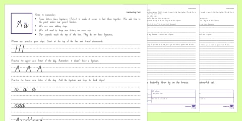 A-Z Handwriting Cards