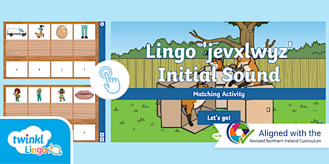 Lingo 'satpin' Initial Sound Interactive Matching Game