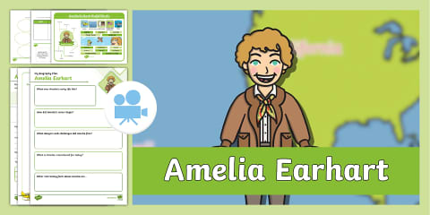 Amelia Earhart's Diary Writing Template