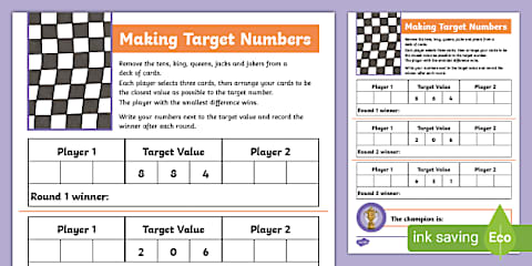 Target Number Interactive Maths Game