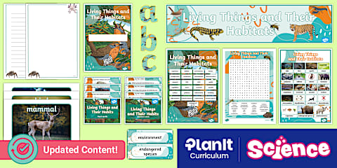 Living Things and Their Habitats Word Search