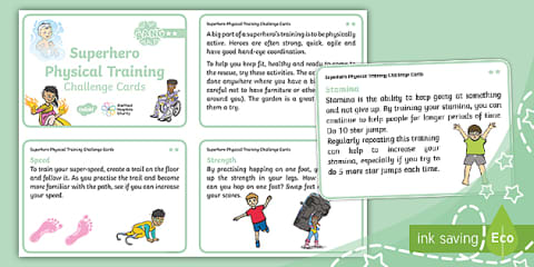 PE at a Safe Distance: Superhero Workout