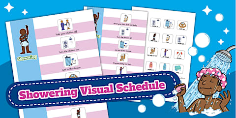 Visual Guide: Showering (Male) Flashcards