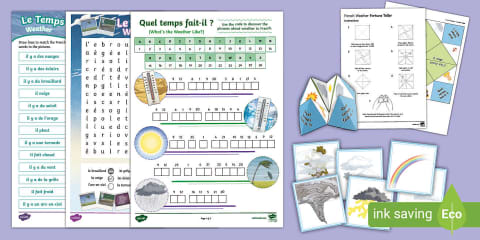 French: Weather Activity Sheet