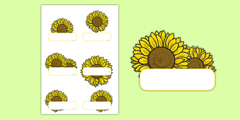 Sunflower-Themed Who's Here Today? Self Registration Display Poster