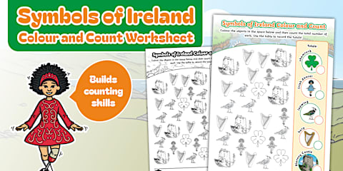 Garda Station Colour the Amount Worksheet