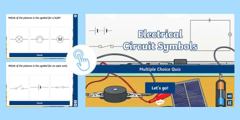 Electrical Circuit Symbols Matching Activity Interactive Game