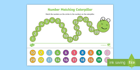 1-20 Number and Quantity Matching Cards