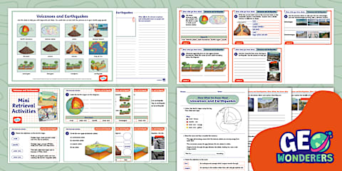 Geo Wonderers LKS2: Volcanoes and Earthquakes Enlarged Volcano Cross ...