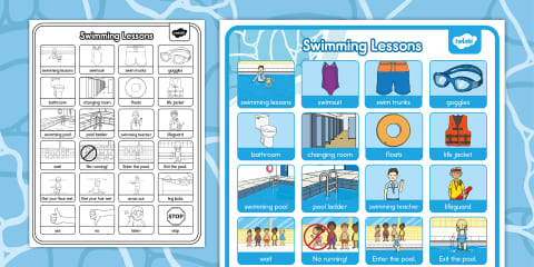 Swimming Visual Routine Cards