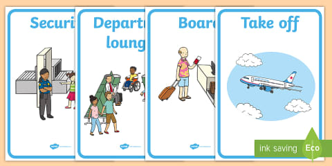 Going on a Plane Journey Sequencing Cards
