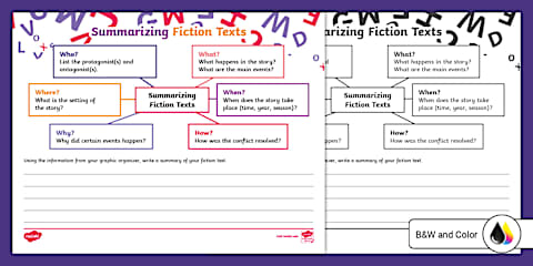 Third Grade Summarizing Nonfiction Texts Graphic Organizer