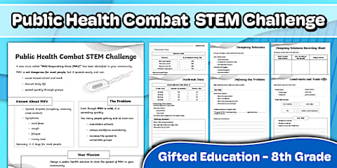 Engineering Design STEM Choice Board for 6th-8th Grade