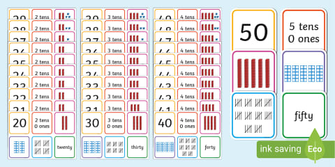 Year 2 Maths Mastery Place Value Matching Cards