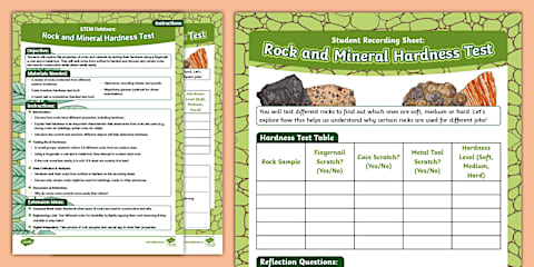 Geology Rocks and Minerals Scavenger Hunt