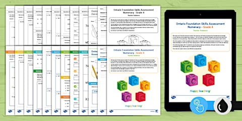 Ontario Junior Grade 4 Math Editable Recording Sheet