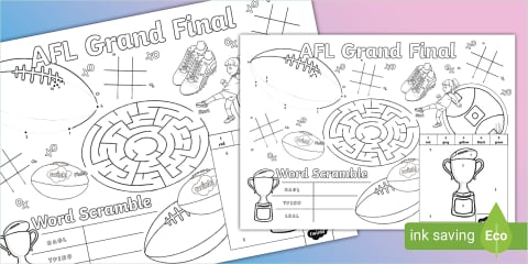 Australian Rules Football Grand Final Colouring Pages