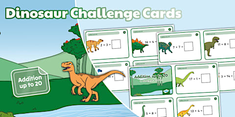 Rainforest-Themed Addition Up to 20 Challenge Cards