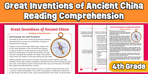 Fifth Grade The Great Wall of China Reading Comprehension Worksheet