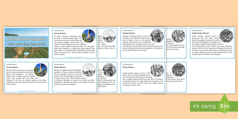 Push and Pull Factors for Australian Migration Poster
