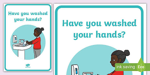 Wildflower Botanical Themed Wash Your Hands Display Posters