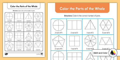 Colour by Parts of the Parrot Worksheet