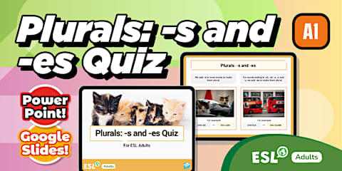 ESL Regular Plural Nouns Grammar Lesson Powerpoint