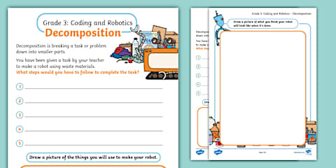 Grade 3 Robotics and Coding - Term 4 - Robotics - Worksheet: Making a ...