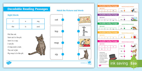 Decodable Sentences Writing Sheets