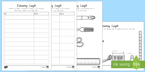 Measuring Length Using Informal Units Worksheet