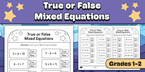 First Grade Understanding the Equal Sign Exit Ticket