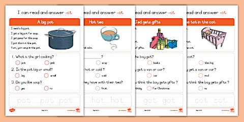 Grade 1 Phonics - Term 1 - at, et, ot, it, ut - Blend Group Revision ...