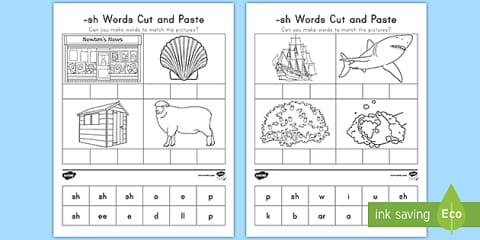 -ch Digraphs Cut and Paste Worksheet