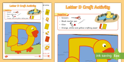 Lowercase Letter d Alphabet Craft