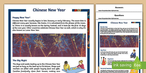 Chinese New Year Wishing Tree Writing Activity