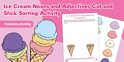 Verb, Adverb and Adjective Sorting Game (Ages 6 - 8)