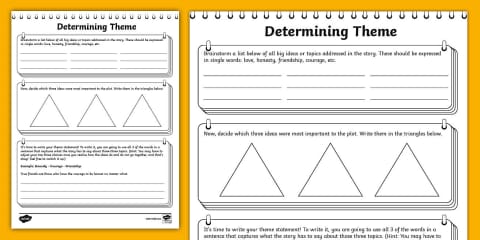 Determining a Theme and Tracing Its Development in a Text Literary ...
